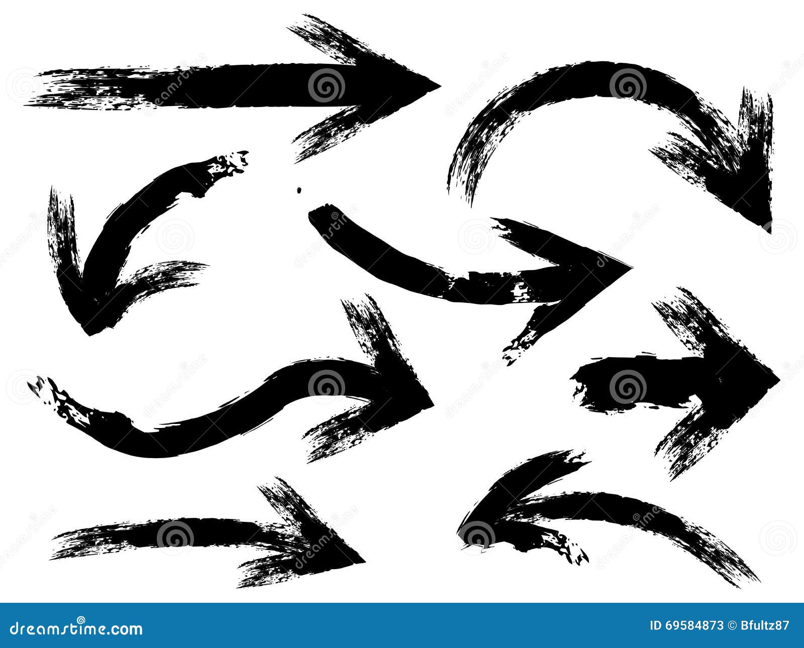 Grunge Arrows stock vector. Illustration of arrows, isolated - 69584873