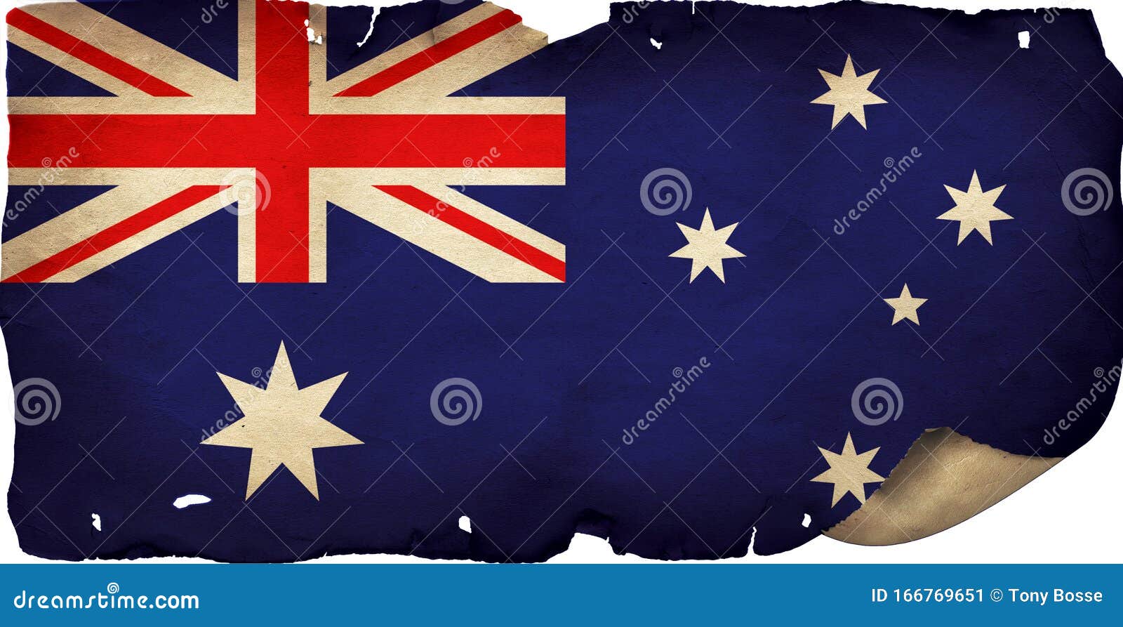 Australia Flag O Old Paper stock illustration. Illustration of ...