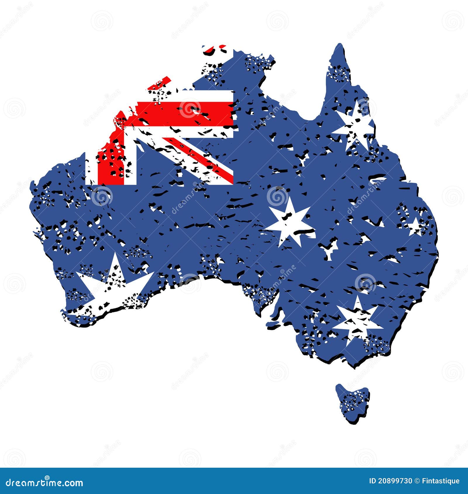 Grunge Australia Flag Cartoon Vector | CartoonDealer.com #139481183