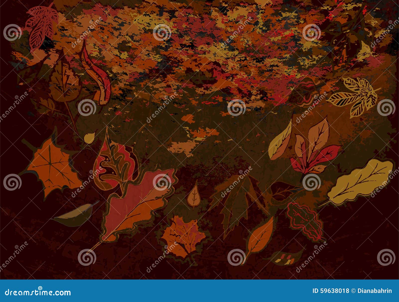 Grunge Autumn Texture stock vector. Illustration of floral - 59638018
