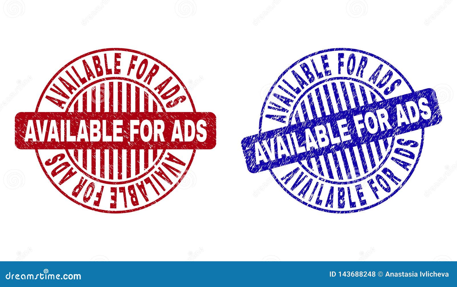 Grunge Available For Ads Scratched Round Stamp Seals Stock Vector