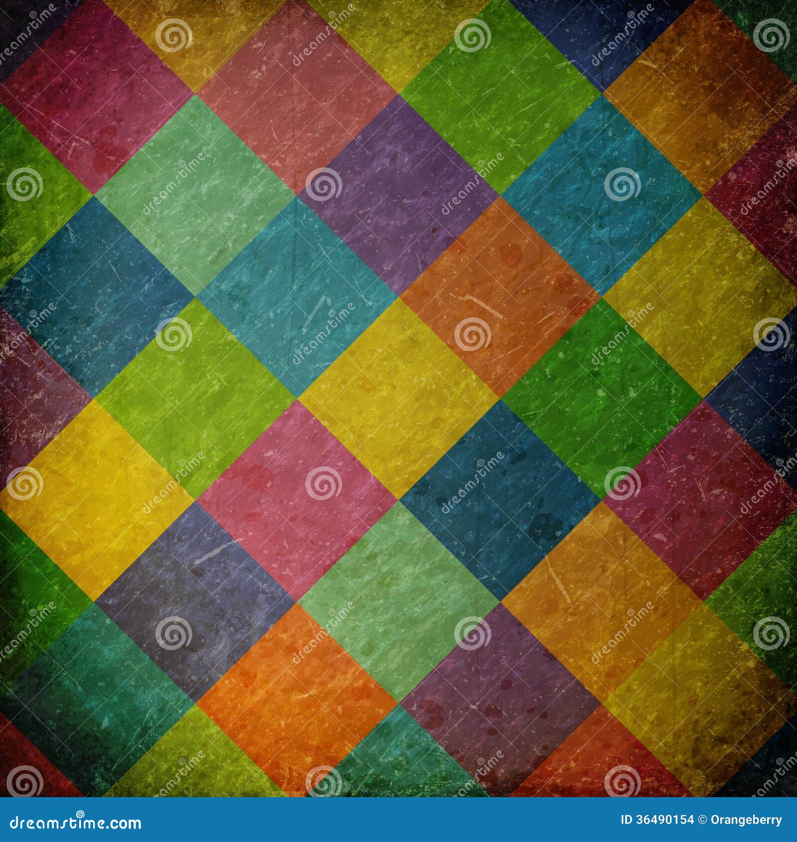 Background with Colorful Checkered Pattern Stock Illustration ...