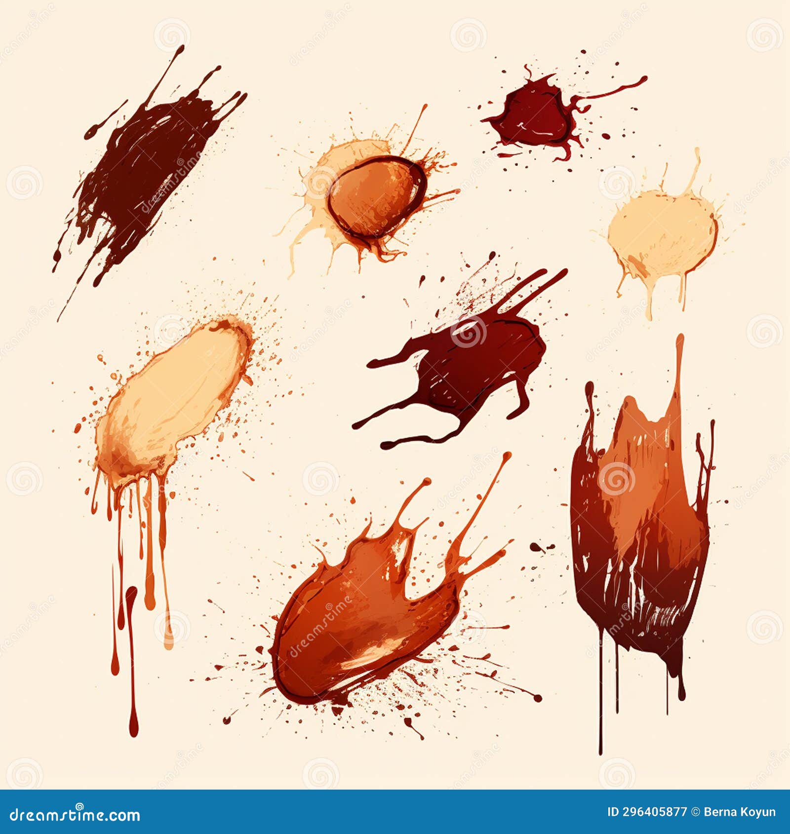 Grunge Background with Colorful Paint Stains and Ink Spots Stock ...