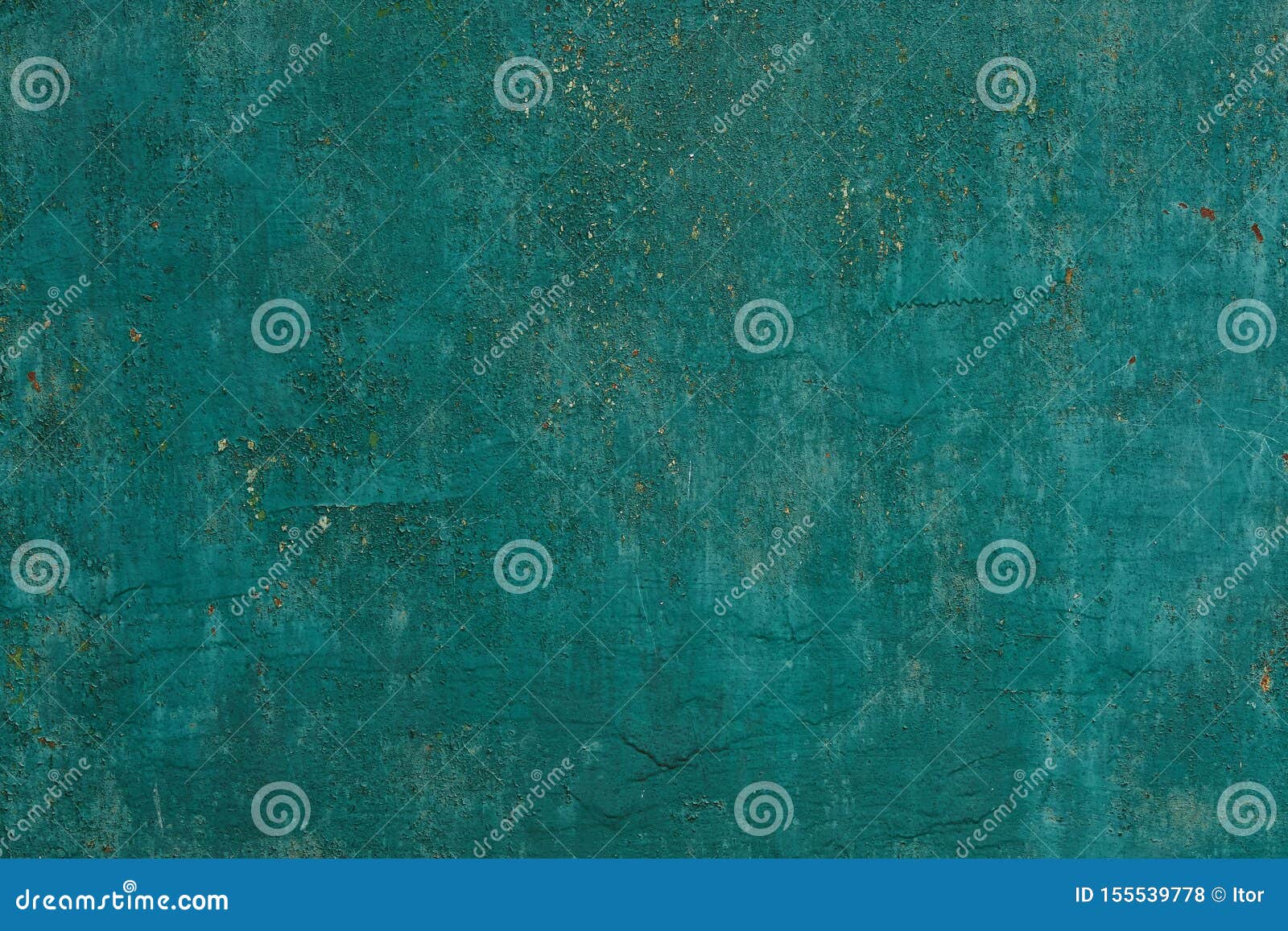 Peeling Turquoise Paint on Wall Seamless Texture. Pattern of Rustic ...