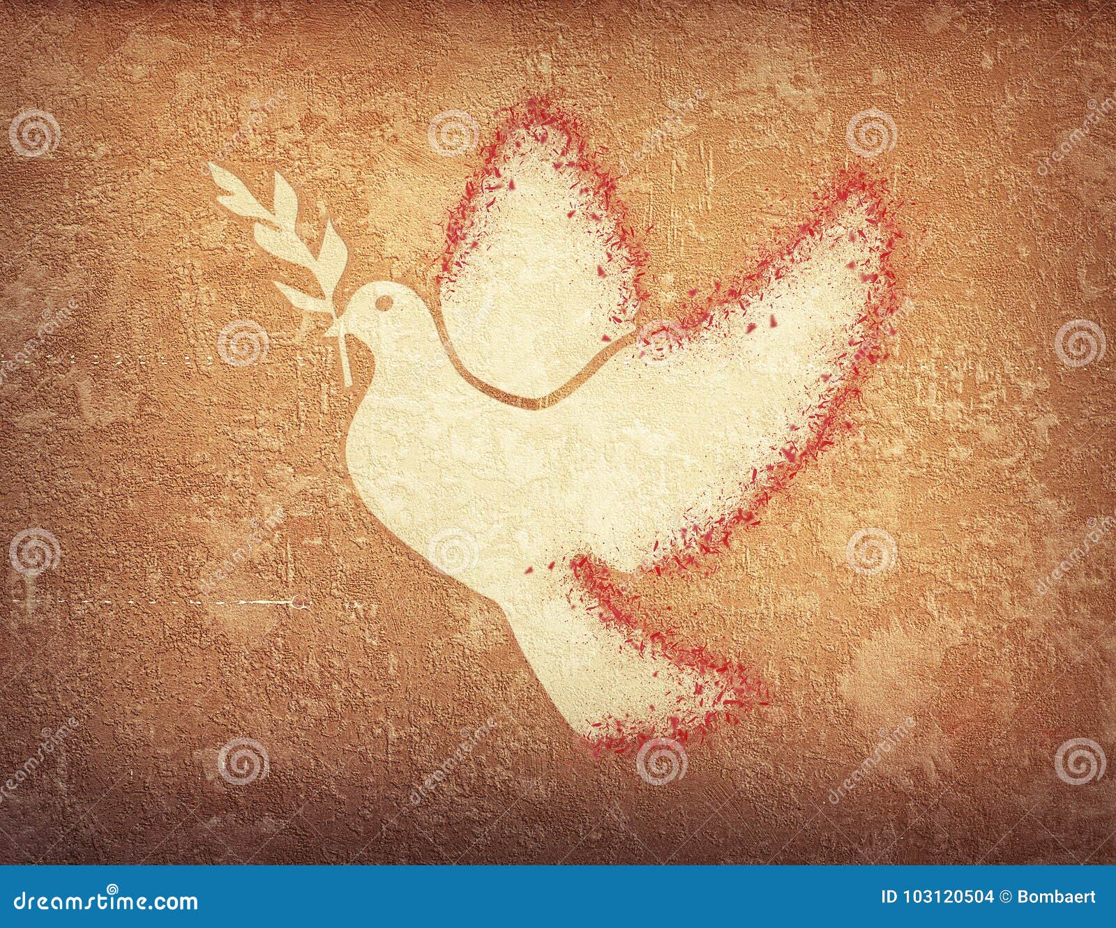 Grunge Background with Dove Shape Stock Illustration - Illustration of ...