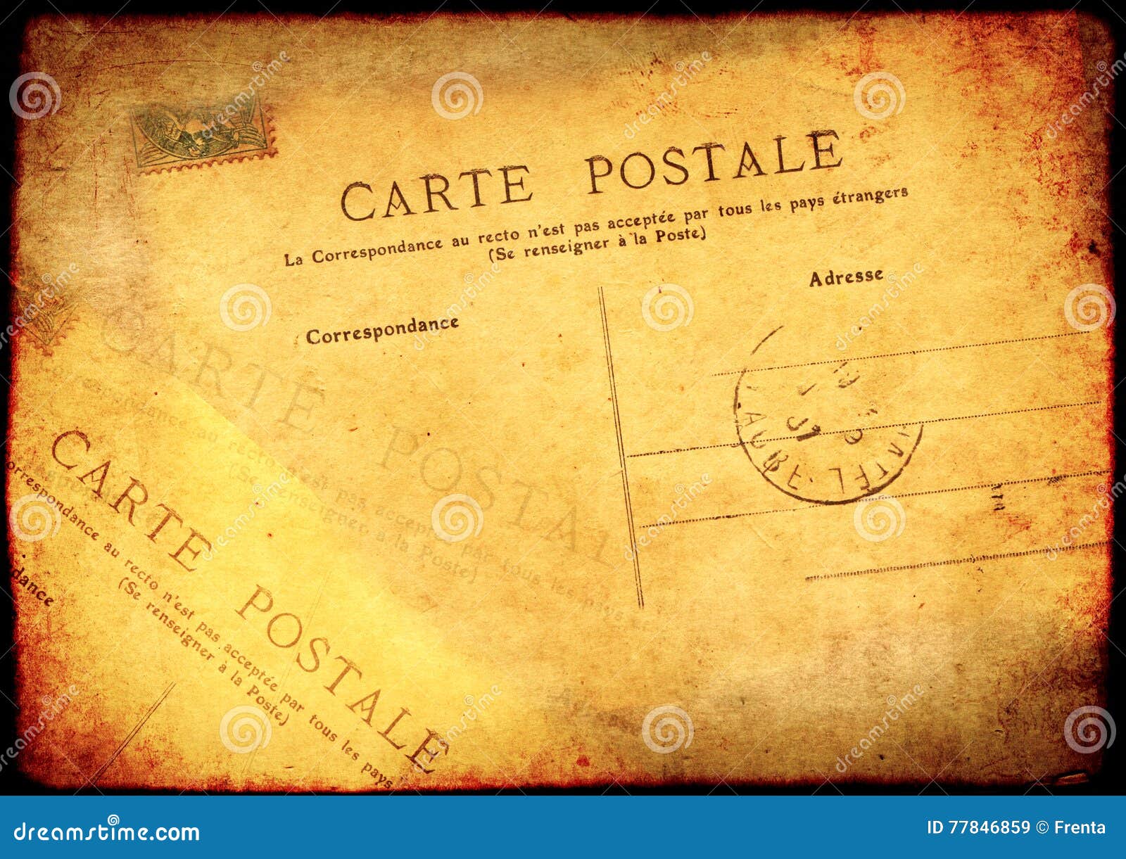 Grunge Background with Texture Old Paper and Vintage Post Card Stock ...