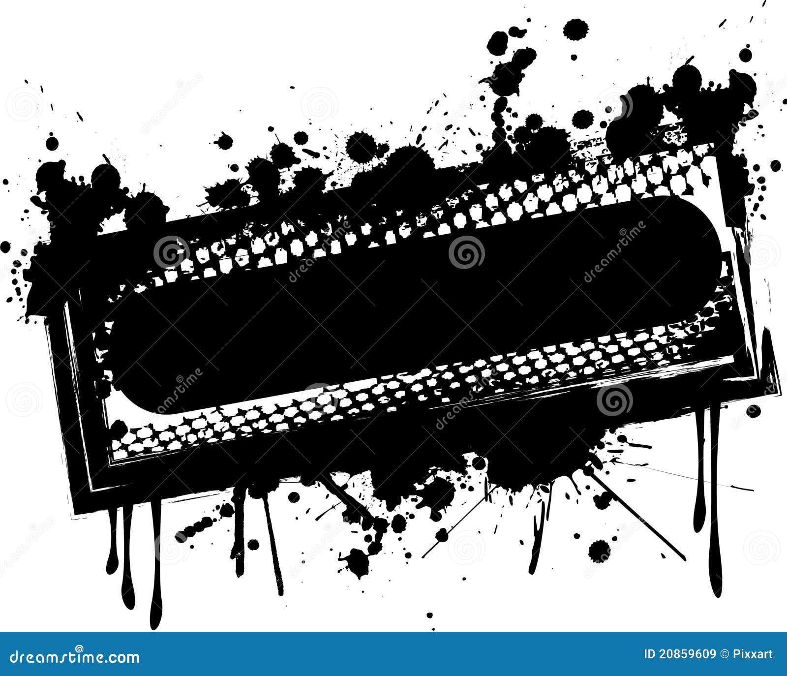 Grunge banner stock vector. Illustration of drip, border - 20859609