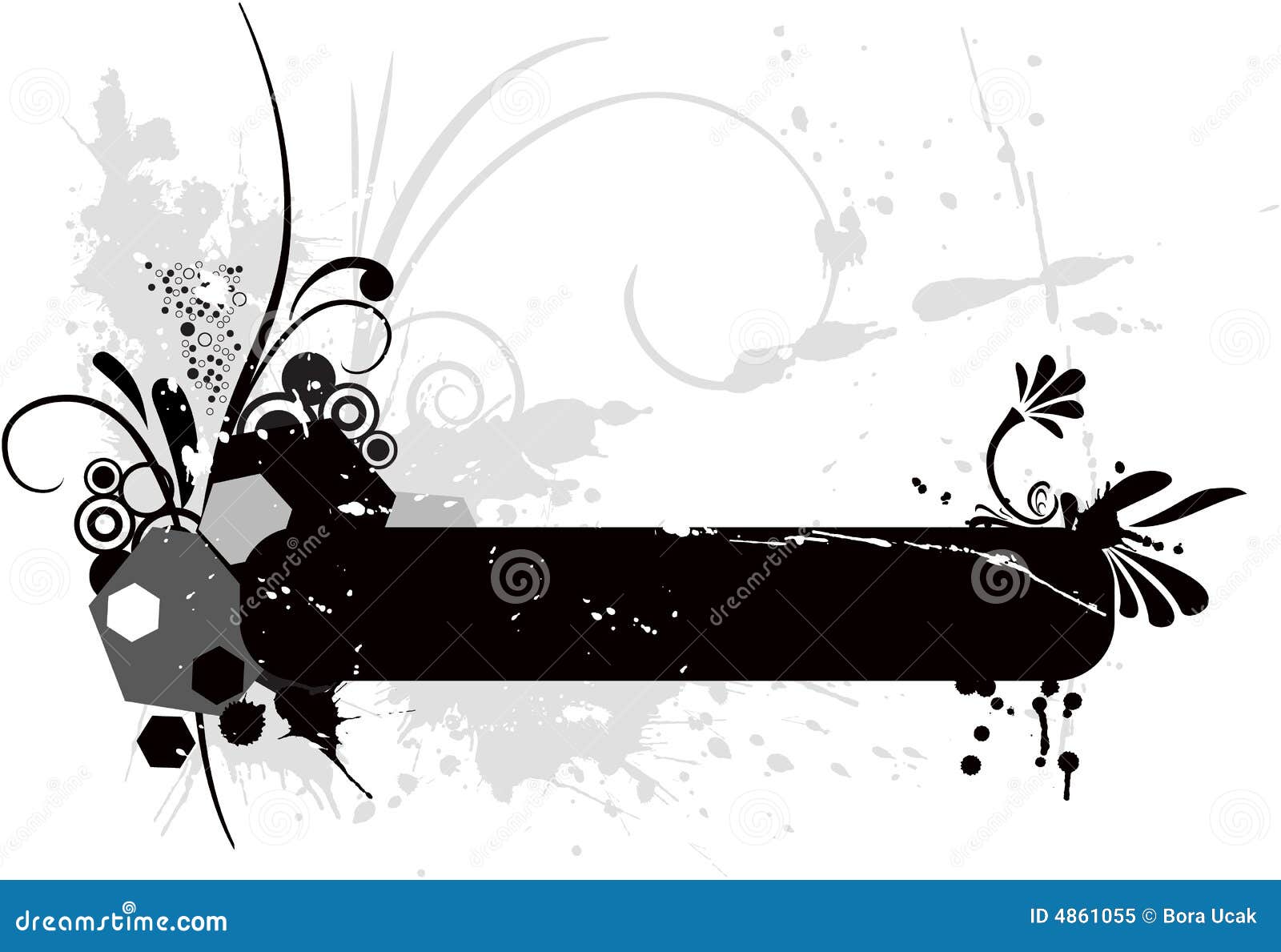 Grunge banner stock vector. Illustration of ornament, border - 4861055