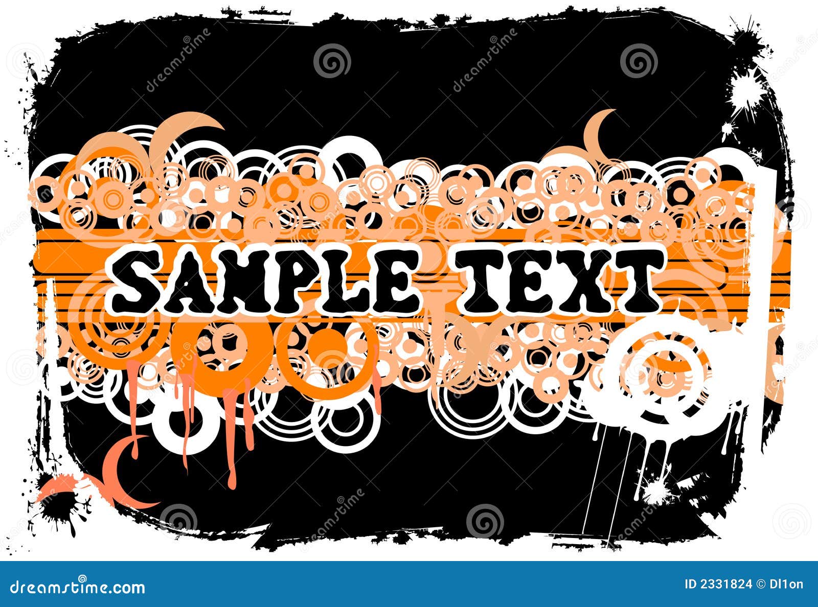 Grunge Banner. Circles. stock vector. Illustration of objects - 2331824