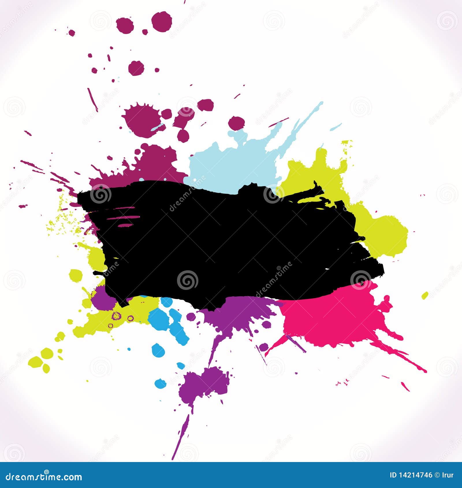 Grunge Banner with Ink Splashes Stock Vector - Illustration of ...