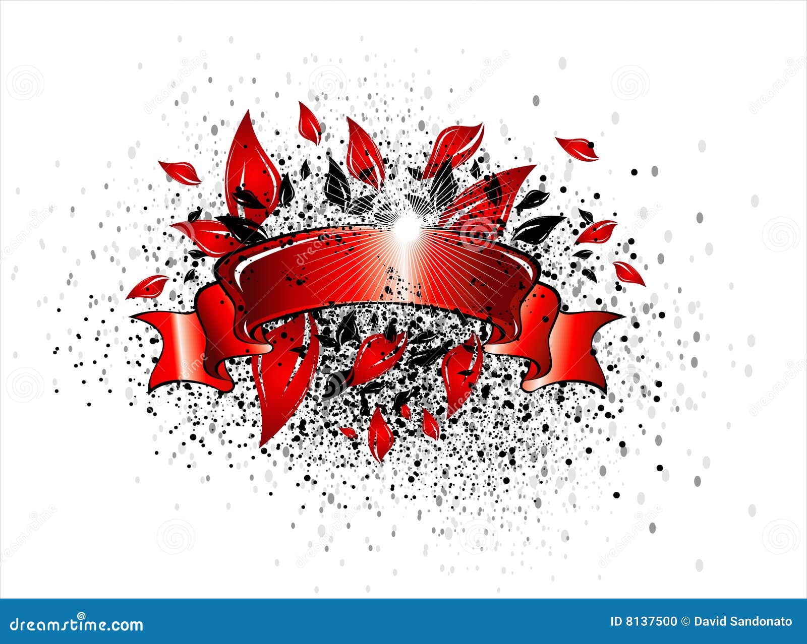 Grunge Banner Scroll Ribbon Stock Vector - Illustration of decorative ...