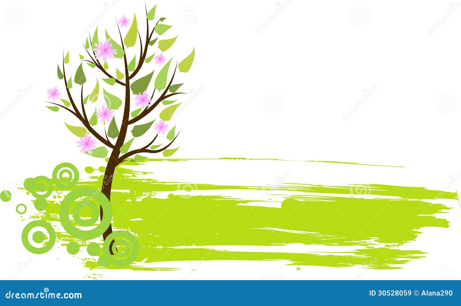 Grunge banner with tree stock vector. Illustration of dirty - 30528059
