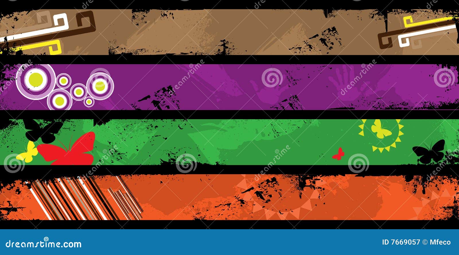 Grunge banners stock vector. Illustration of banner, splash - 7669057