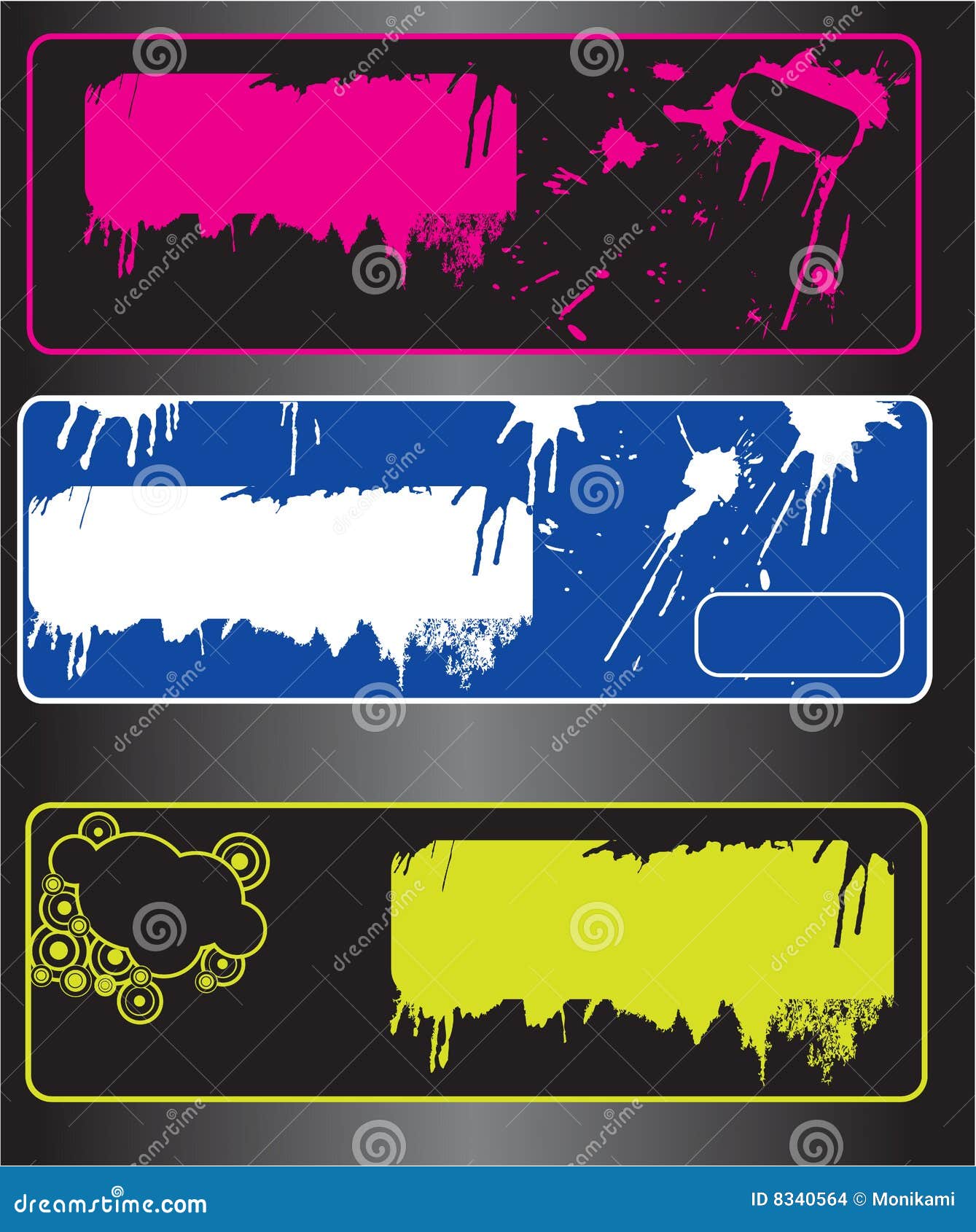 Grunge banners stock vector. Illustration of element, website - 8340564