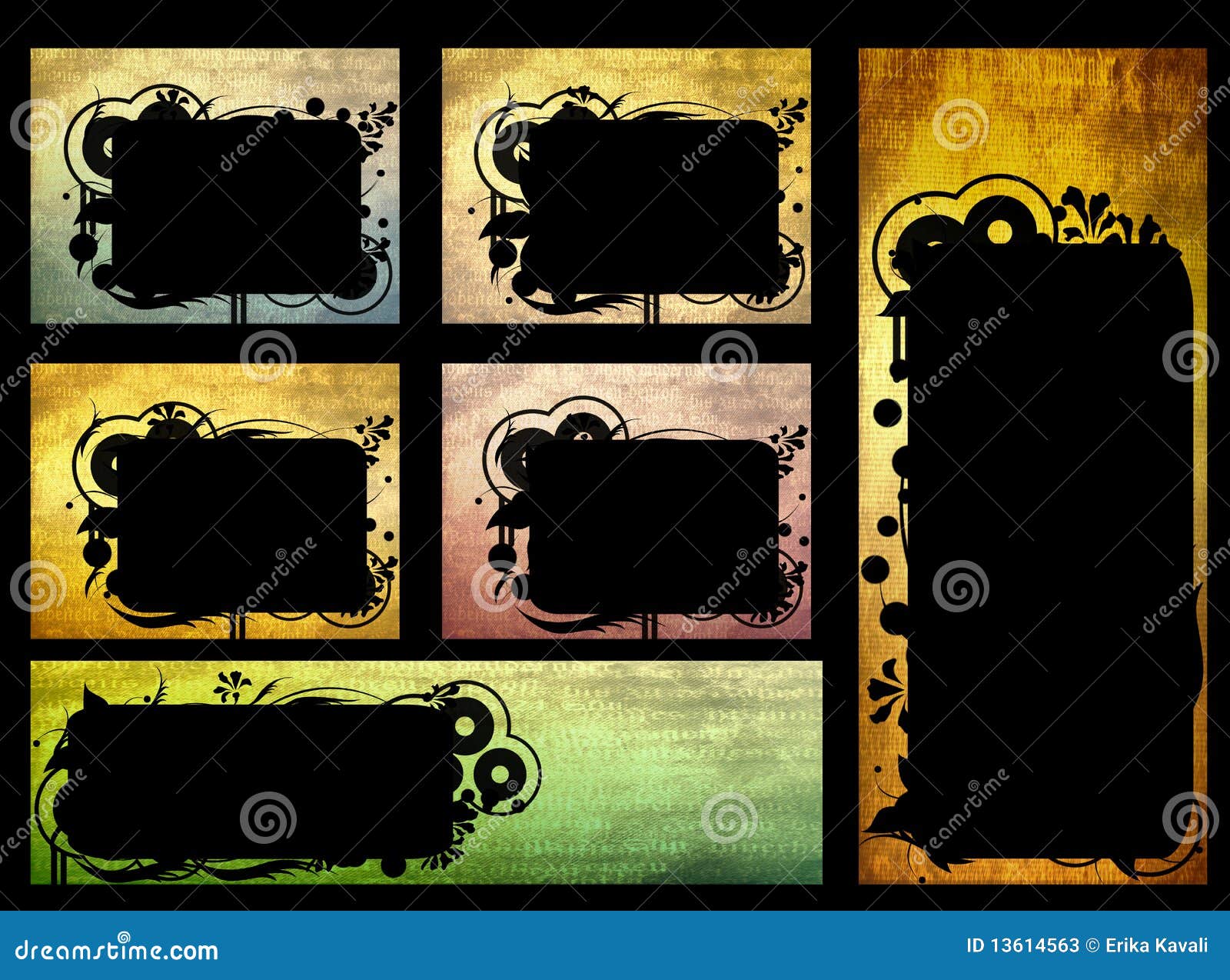 Grunge banners set stock illustration. Illustration of grunge - 13614563