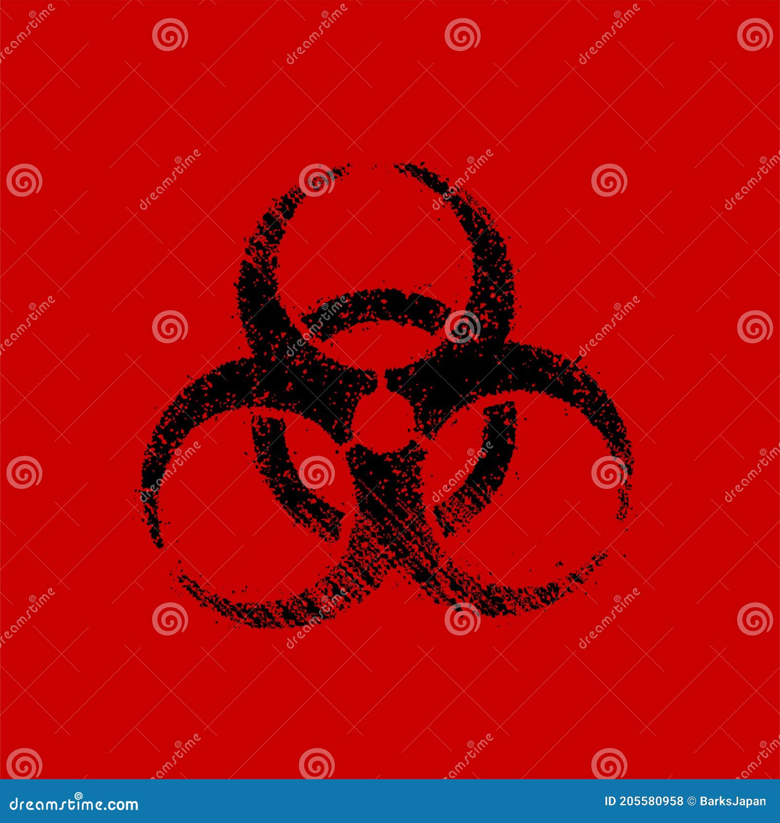 Grunge Biohazard Mark Vector Illustration Stock Vector - Illustration ...