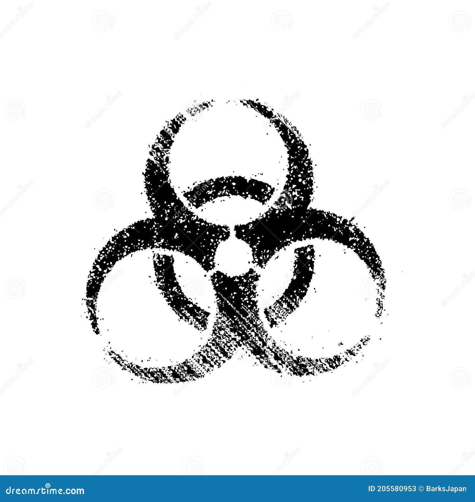 Grunge Biohazard Mark Vector Illustration Stock Vector - Illustration ...