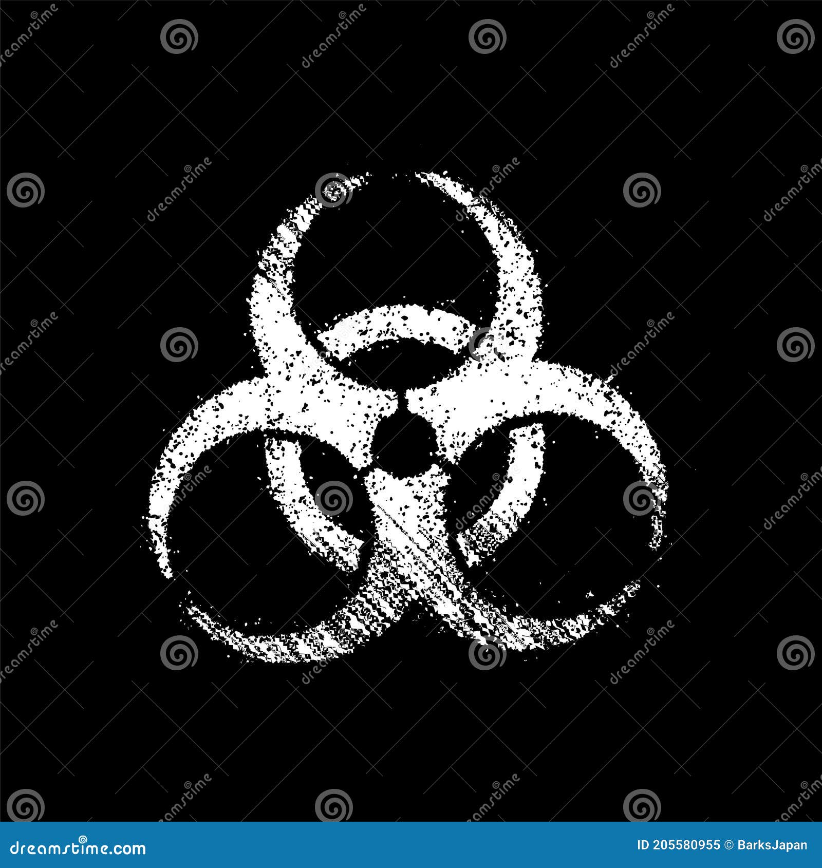 Grunge Biohazard Mark Vector Illustration Stock Vector - Illustration ...
