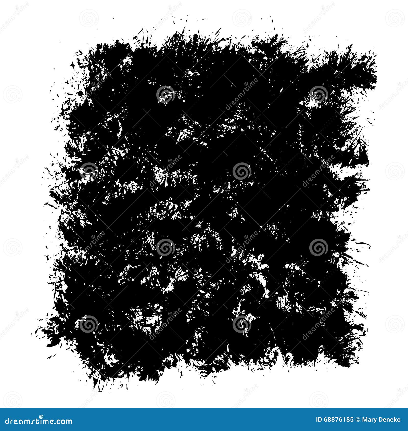 Grunge Black Abstract Textured Square Vector Shape. Stock Vector ...