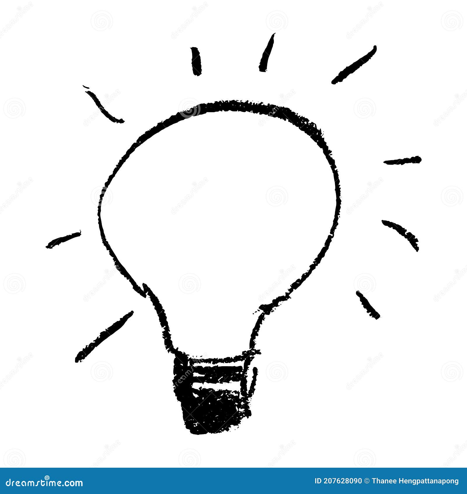 Grunge Black Light Bulb Shape on White Background Stock Vector ...