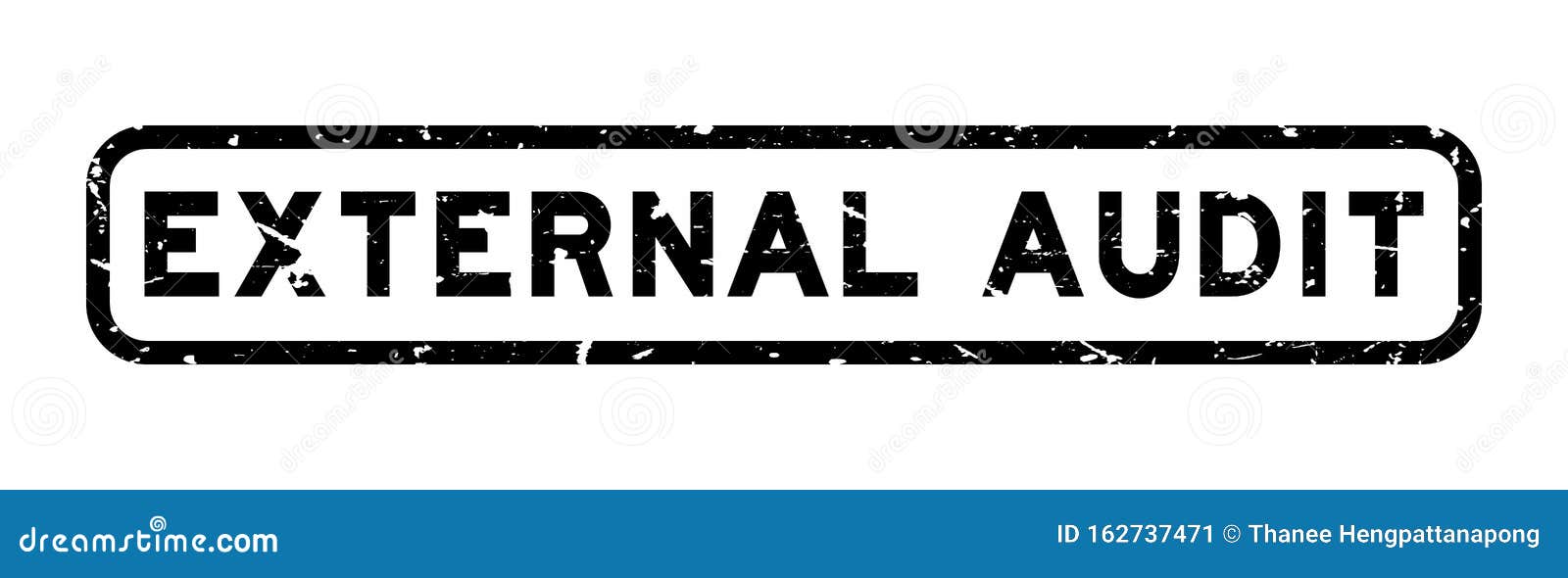 Grunge Black External Audit Word Rubber Stamp on White Background Stock ...
