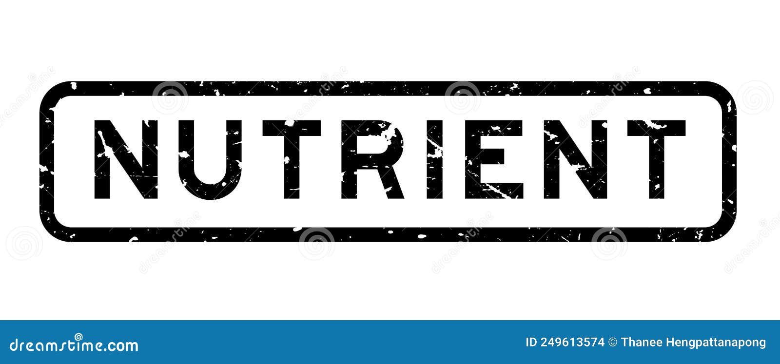 Grunge Black Nutrient Word Square Rubber Stamp on White Background ...