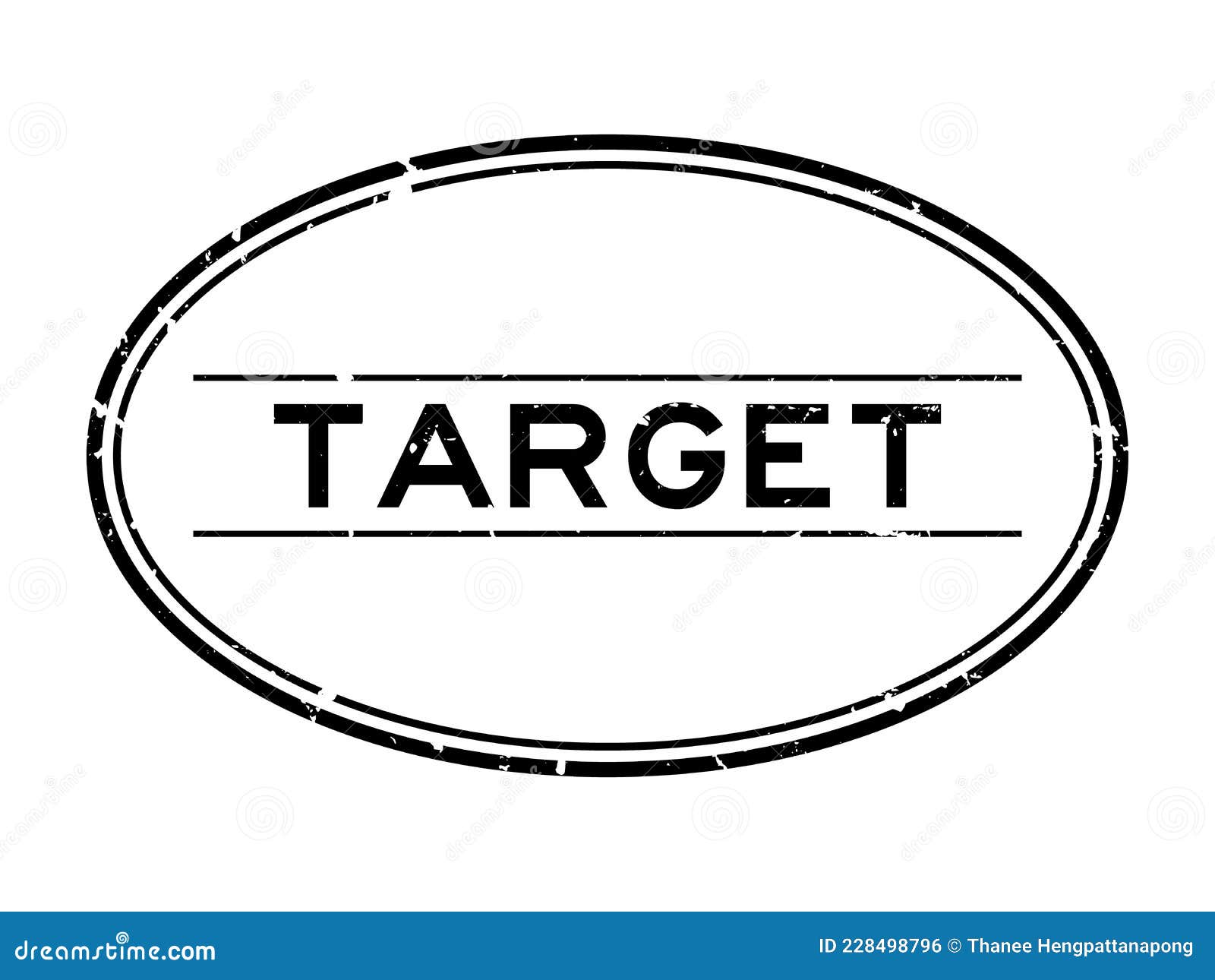 Grunge Black Target Word Oval Rubber Stamp on White Background Stock ...