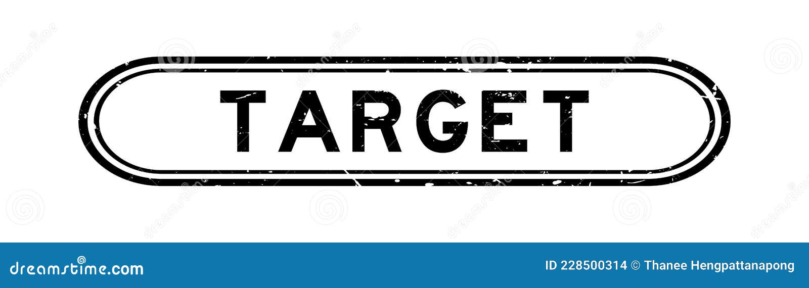 Grunge Black Target Word Rubber Stamp on White Background Stock Vector ...