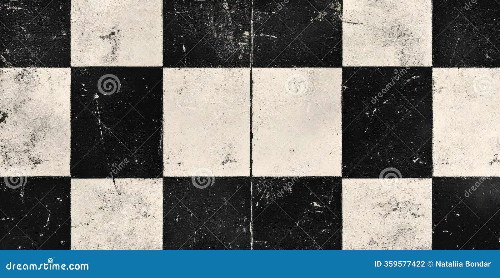 Grunge Black and White Checkerboard Pattern with Textured Squares Stock ...