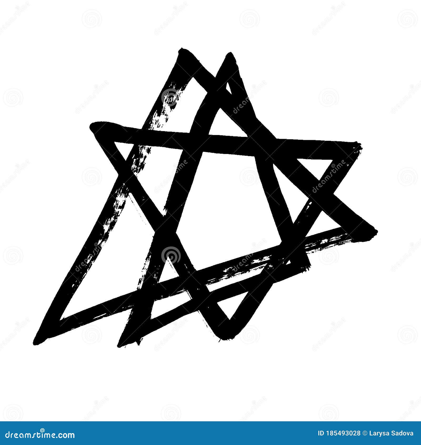 Grunge Black and White Frame with Distressed Borders. Textured Triangle ...