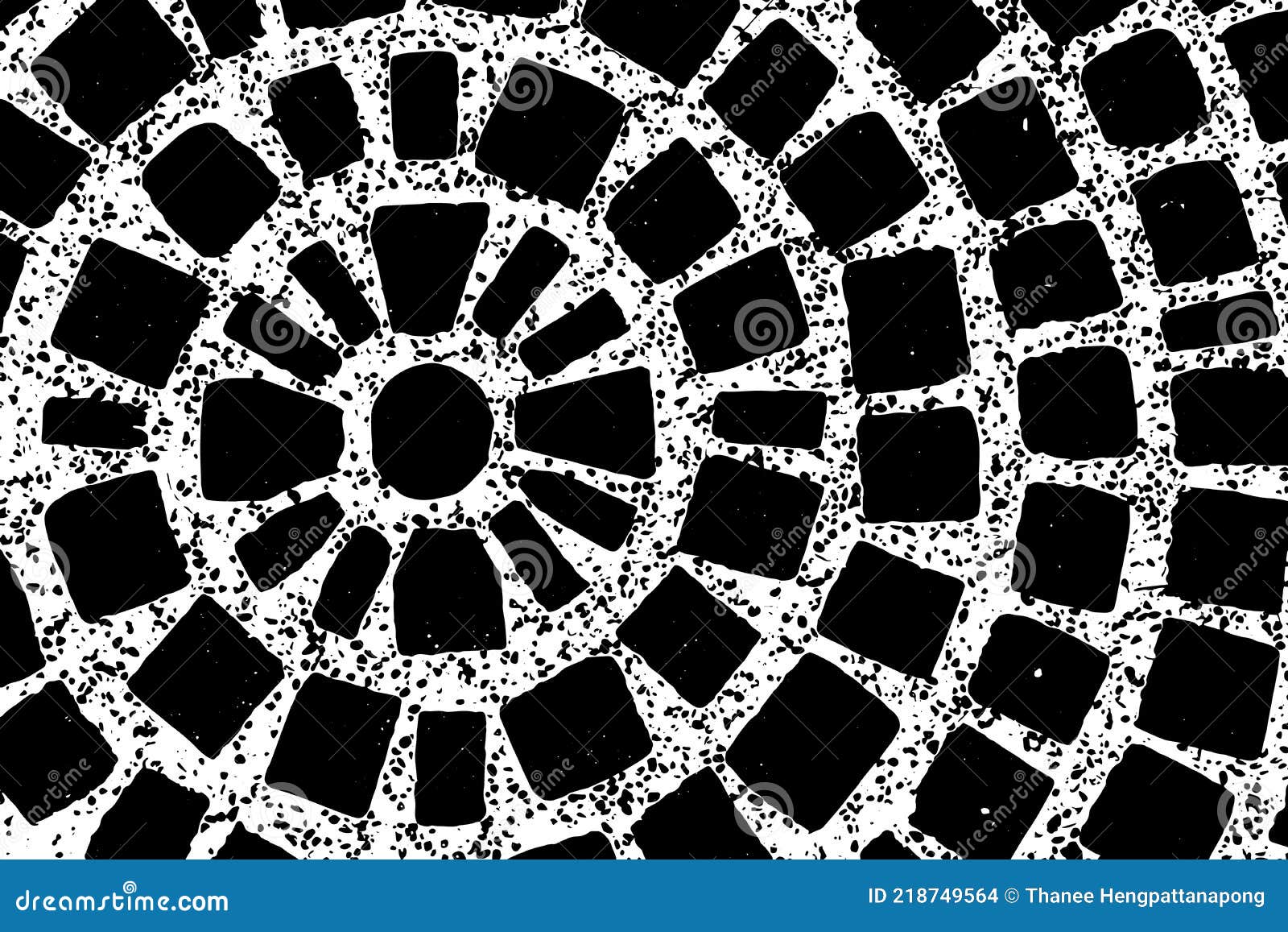 Grunge Black and White Texture Background in Circle Ray Shape Vector ...