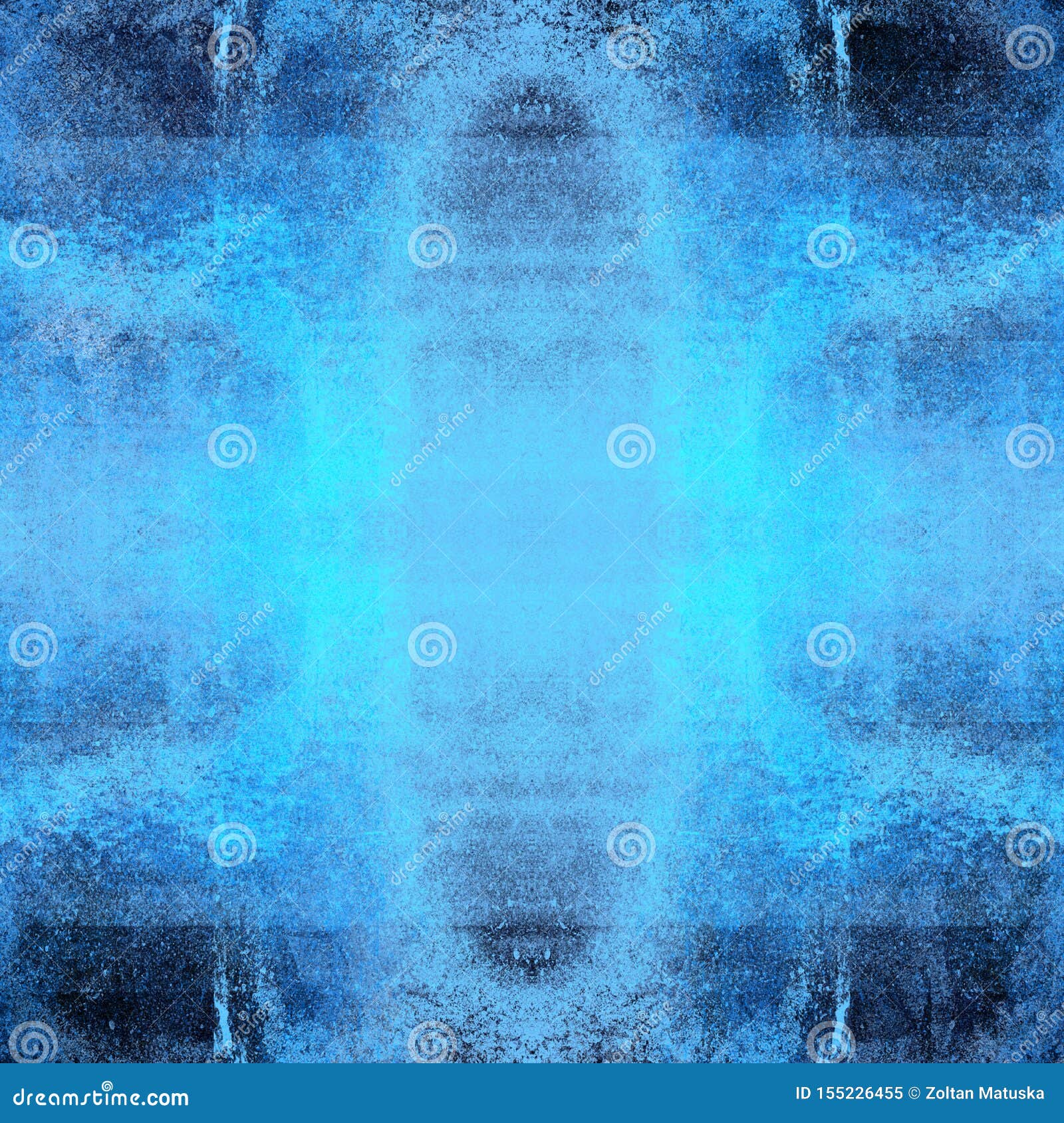 Grunge Blue Color Empty Blank Template Surface Design Illustration for ...