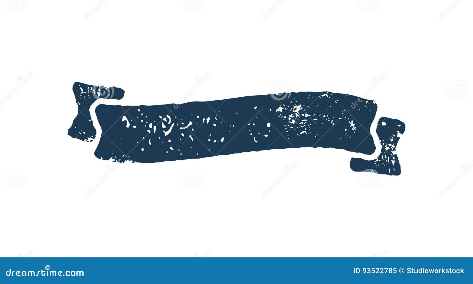 Grunge Blue Ribbon Template Element Stock Vector - Illustration of spot ...