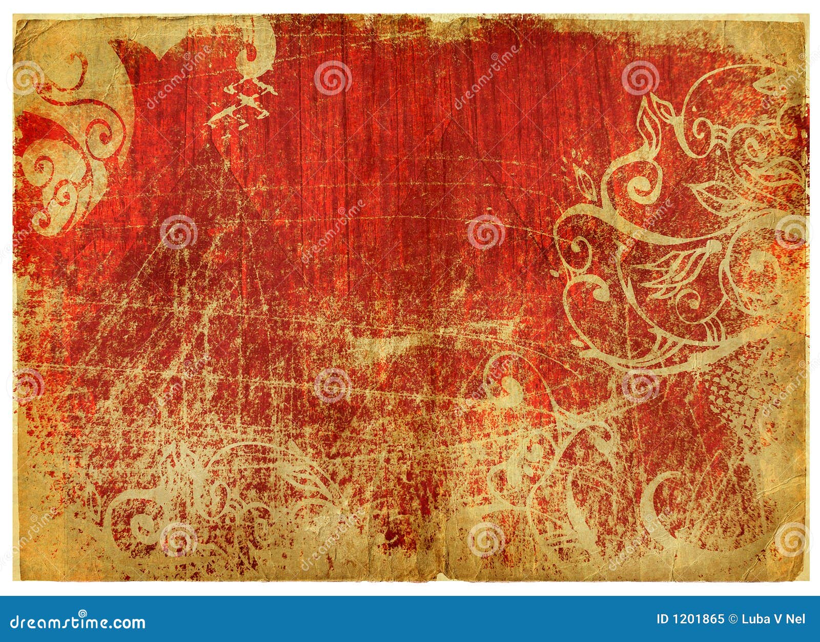 Grunge Book Page With Scratches And Designs Royalty-Free Stock ...