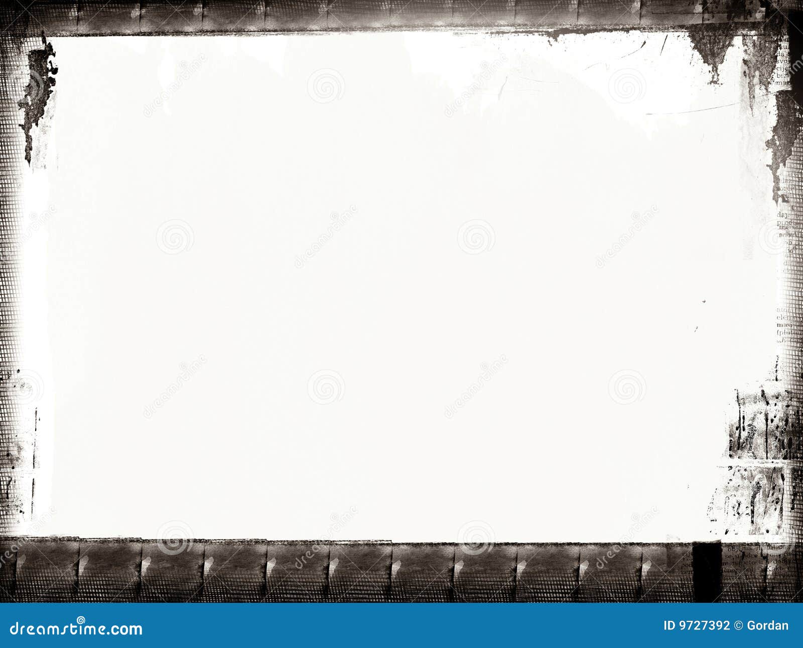 Grunge Border Or Frame. Grunge Photo Edge. Cartoon Vector ...
