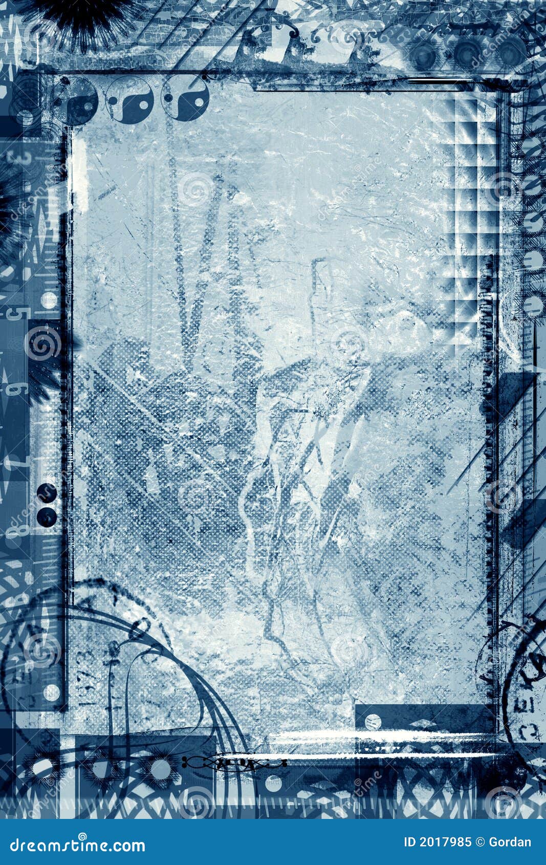 Grunge Border and Background Stock Illustration - Illustration of noise ...