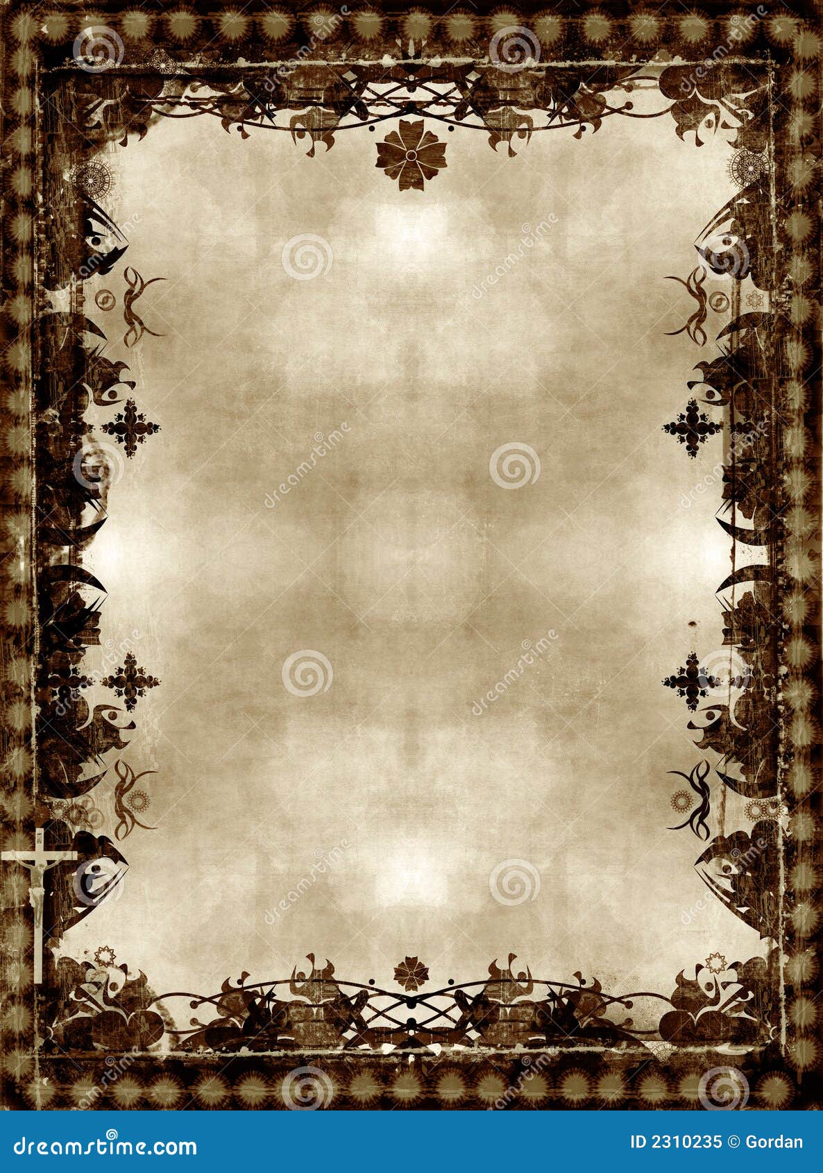 Grunge Border and Background Stock Illustration - Illustration of ...