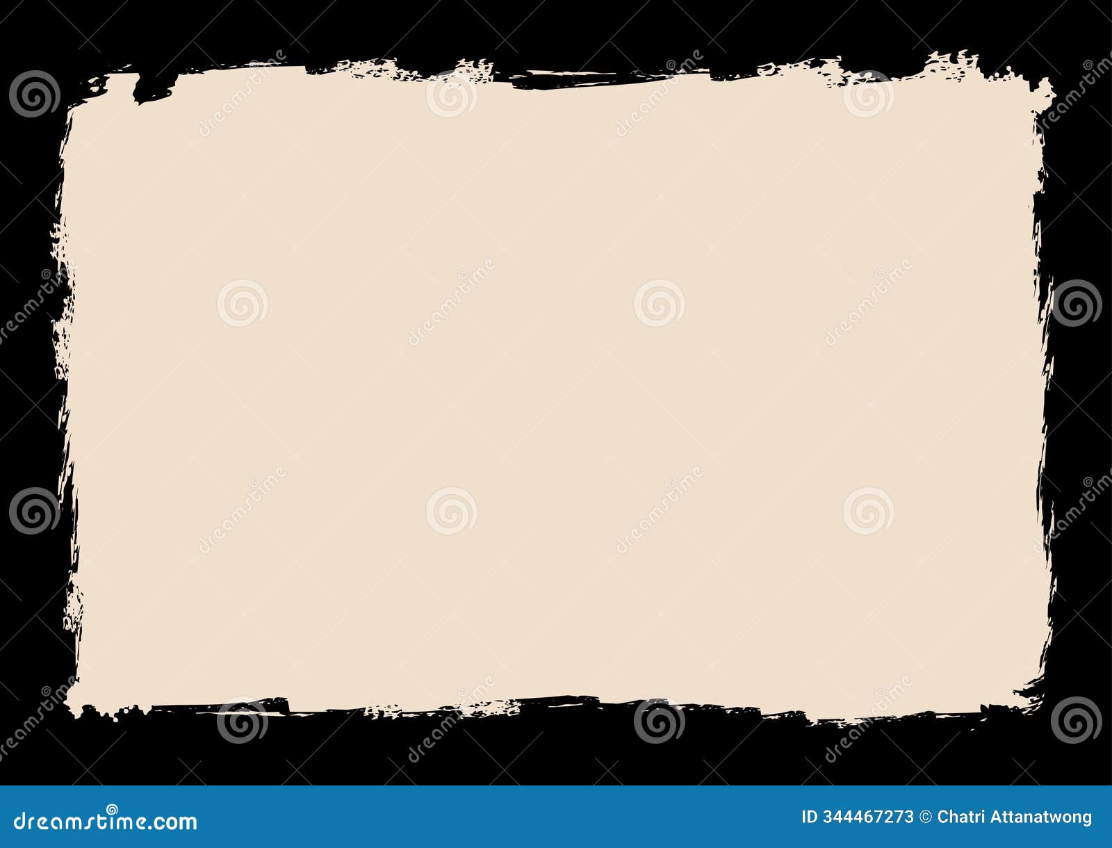 Rough Edge Frame and Grunge Border Brush Stroke Textured Background and ...