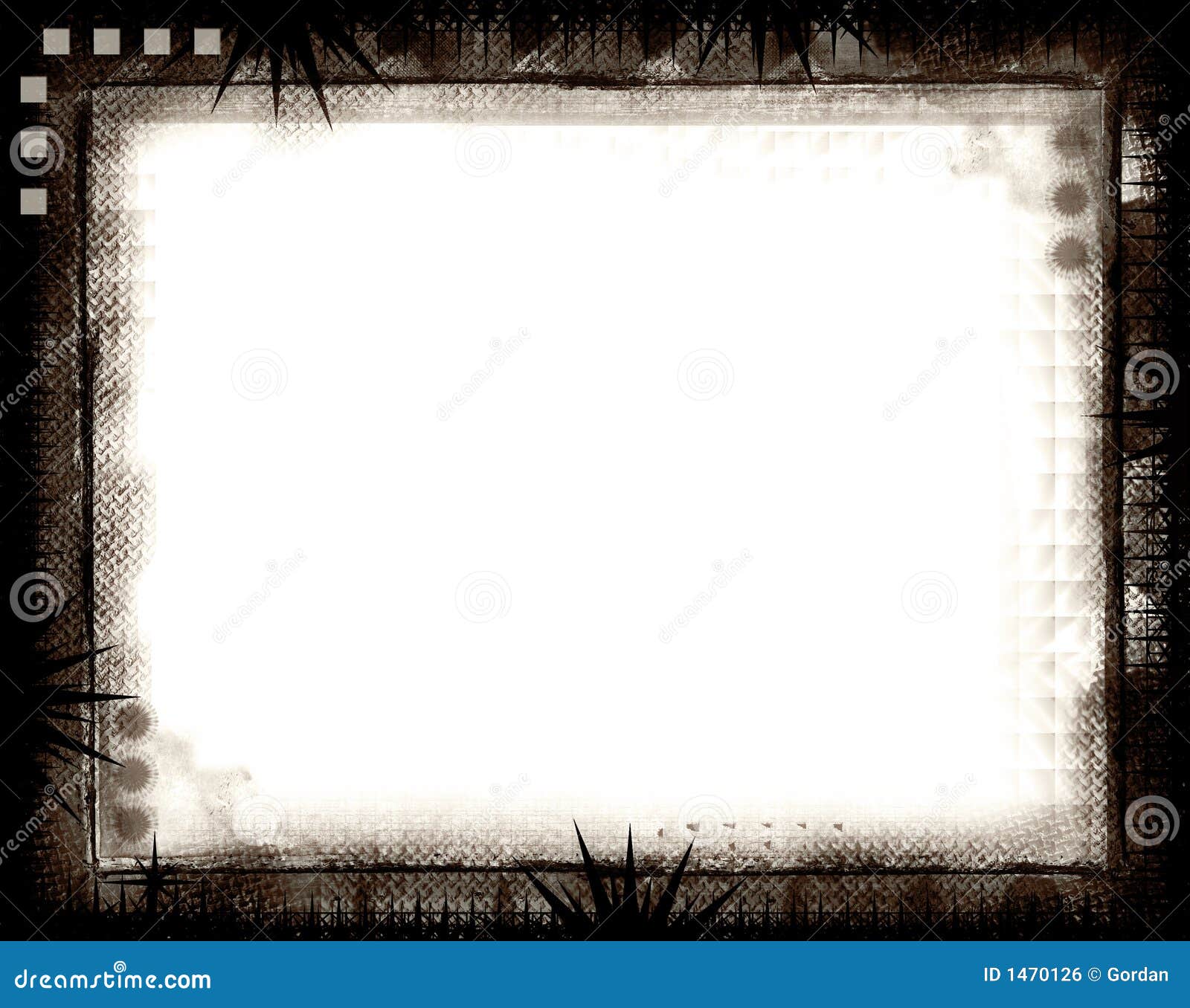 Grunge border over white stock illustration. Illustration of texture ...