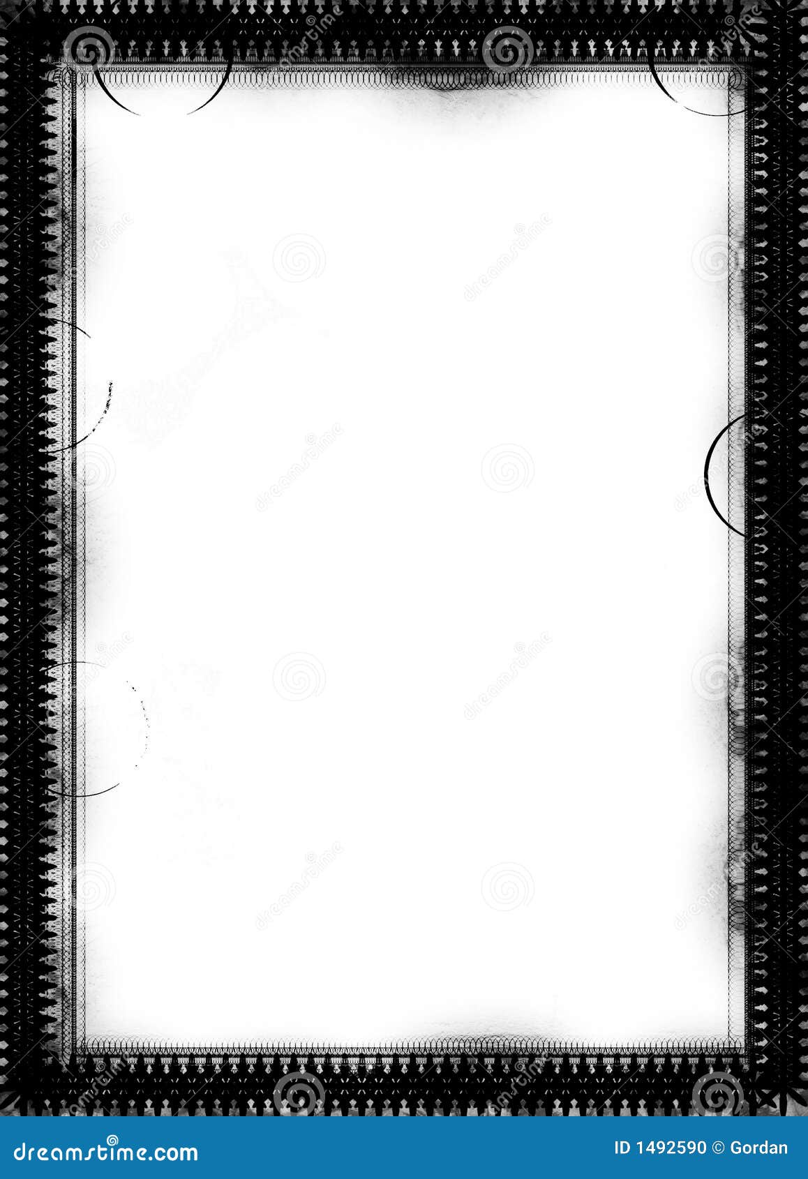 Grunge border over white stock illustration. Illustration of border ...