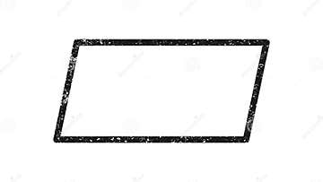 Grunge Border in Parallelogram Form Stock Vector - Illustration of ...
