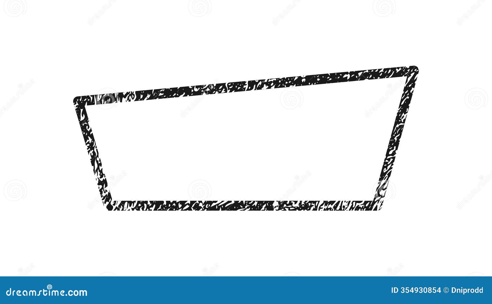 Grunge Border in Trapezoid Form Stock Illustration - Illustration of ...
