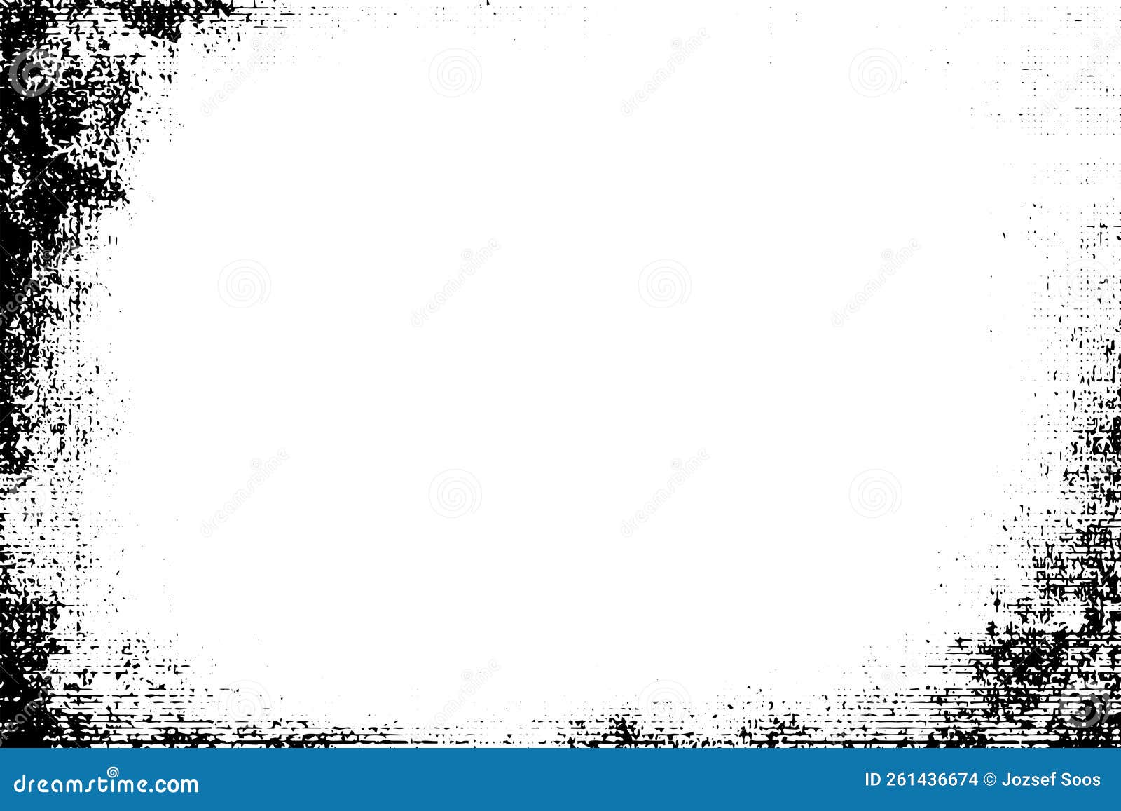 Grunge Border Vector Texture Background. Abstract Frame Overlay Stock ...