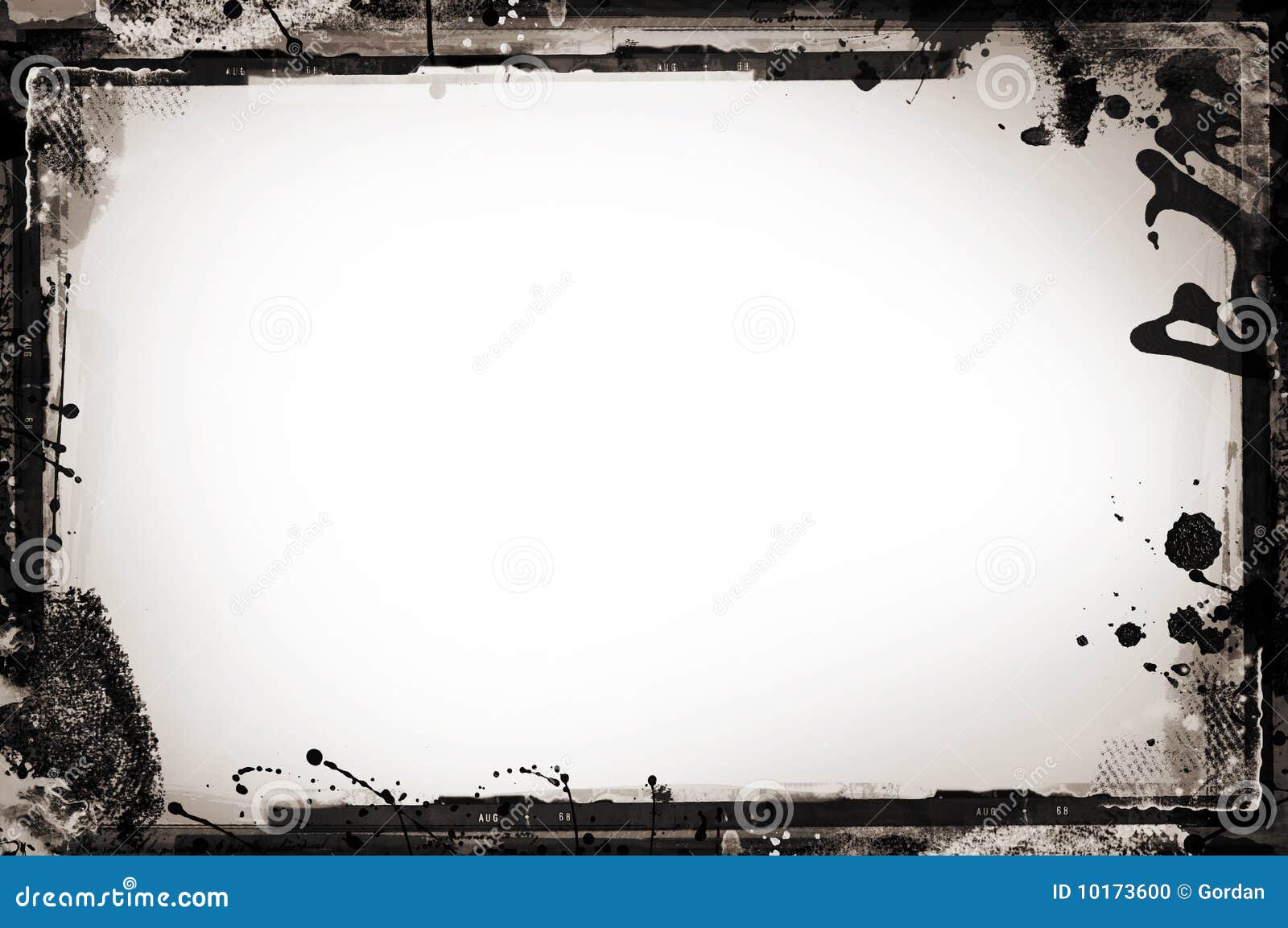 Grunge border on white stock illustration. Illustration of grungy ...