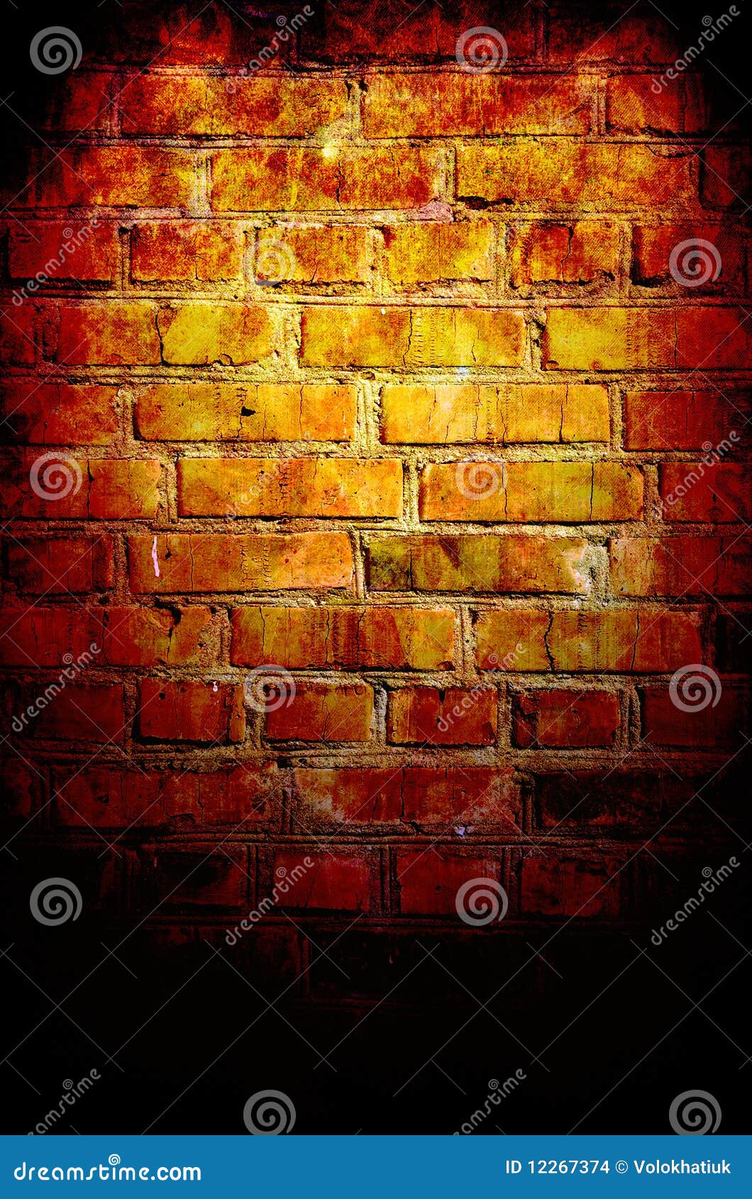 Grunge Brick Wall stock photo. Image of concrete, construction - 12267374