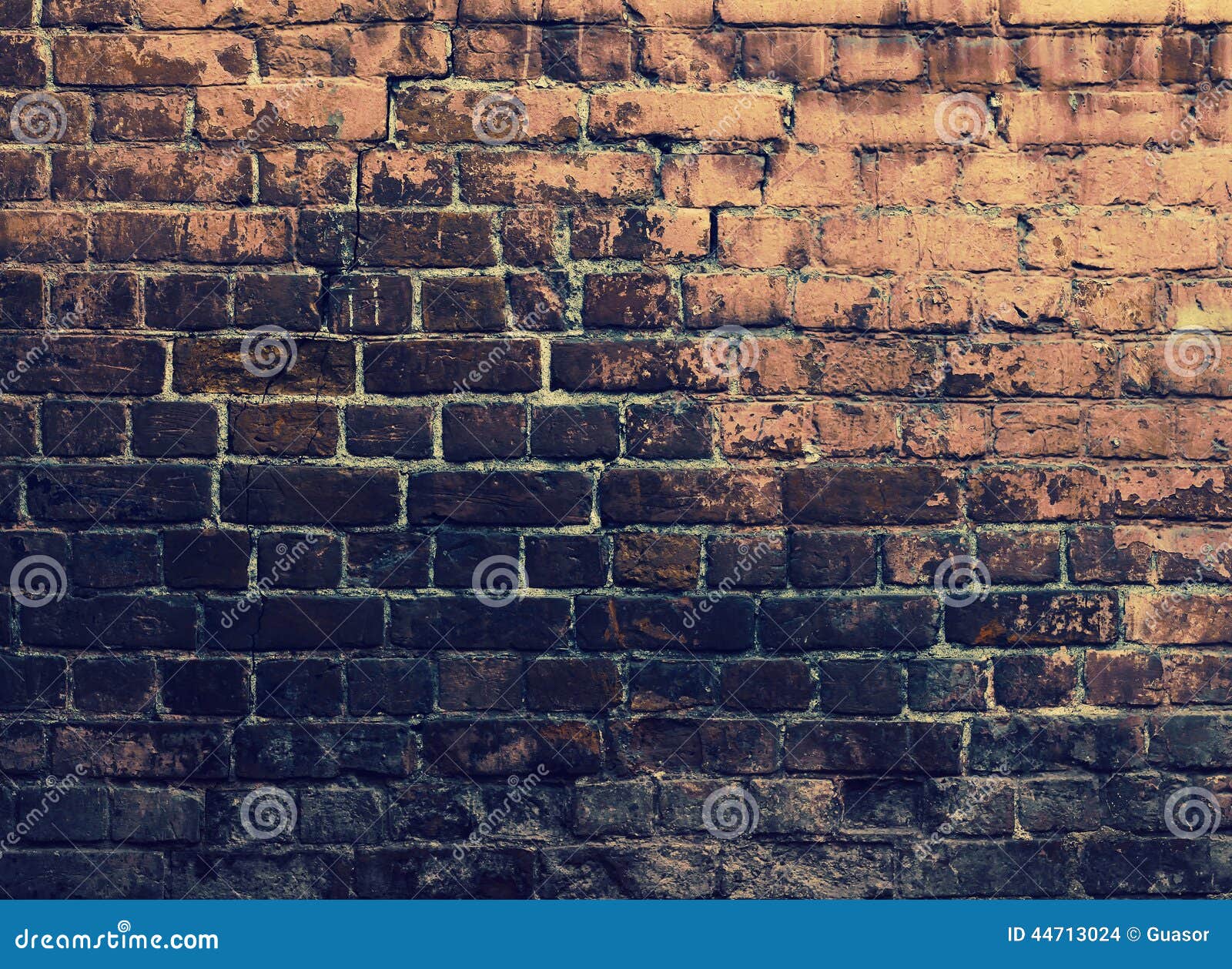 Old Grunge Bricks Background Of Wide Wall Texture. Rectangular Brick ...