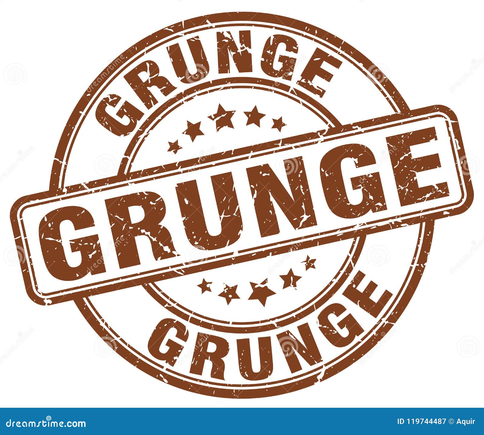 Grunge brown stamp stock vector. Illustration of seal - 119744487