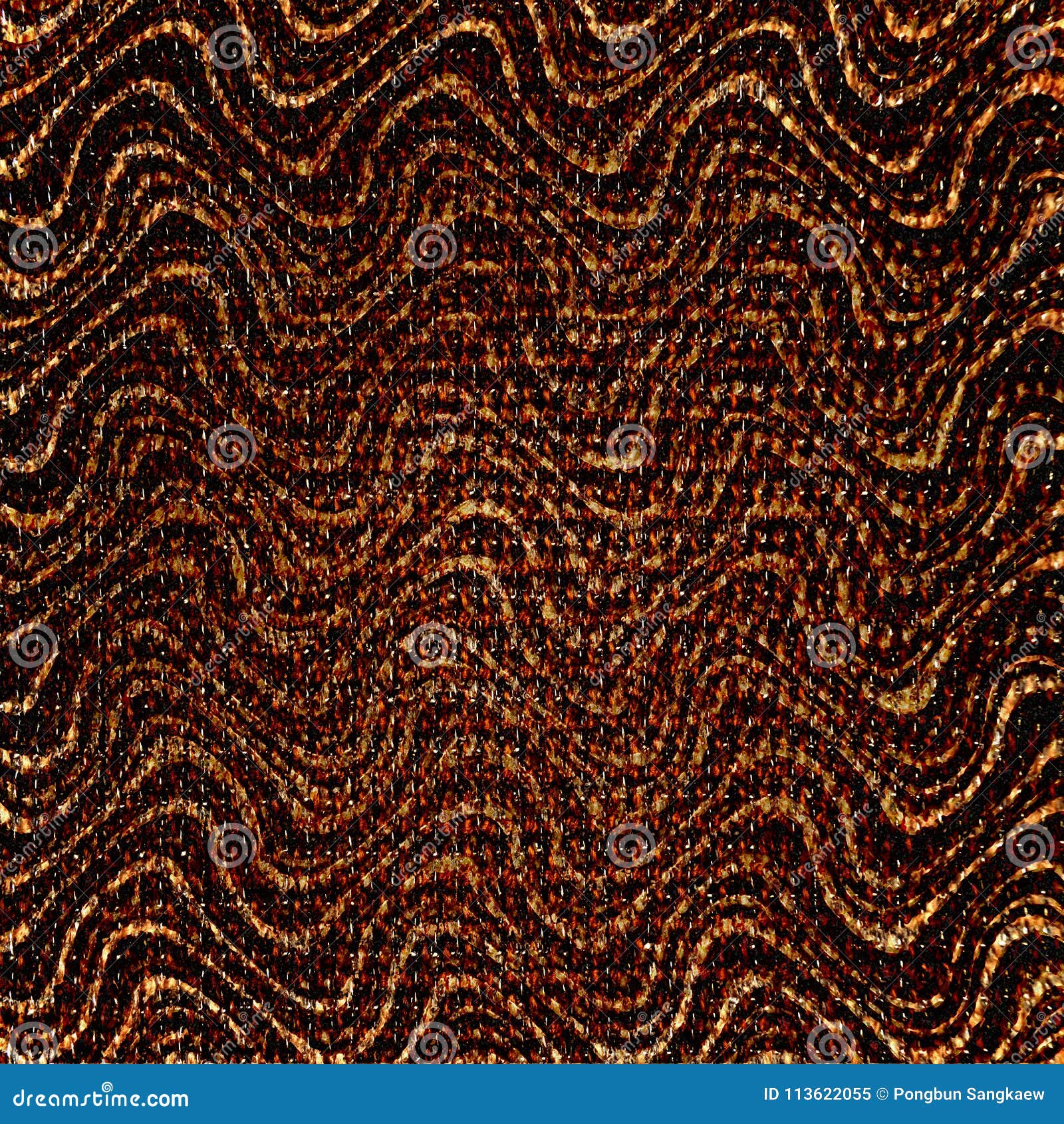 Grunge Brown Wave Pattern Wallpaper Stock Illustration - Illustration ...