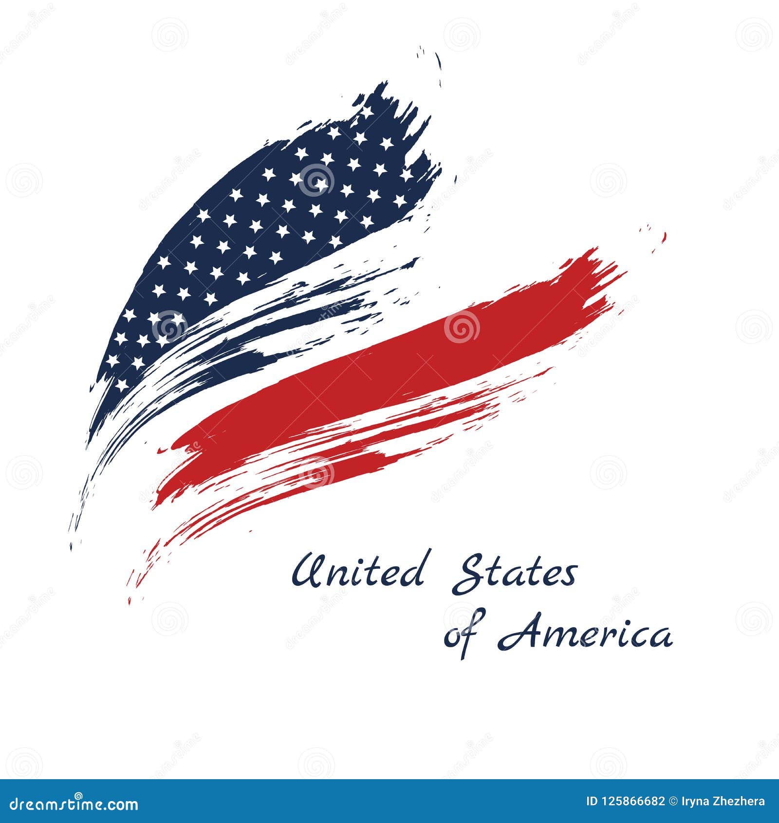 Grunge Brush Stroke Watercolor of American Flag, Vector Illustration ... Grunge Brush Stroke Watercolor of American Flag, Vector Illustration ...