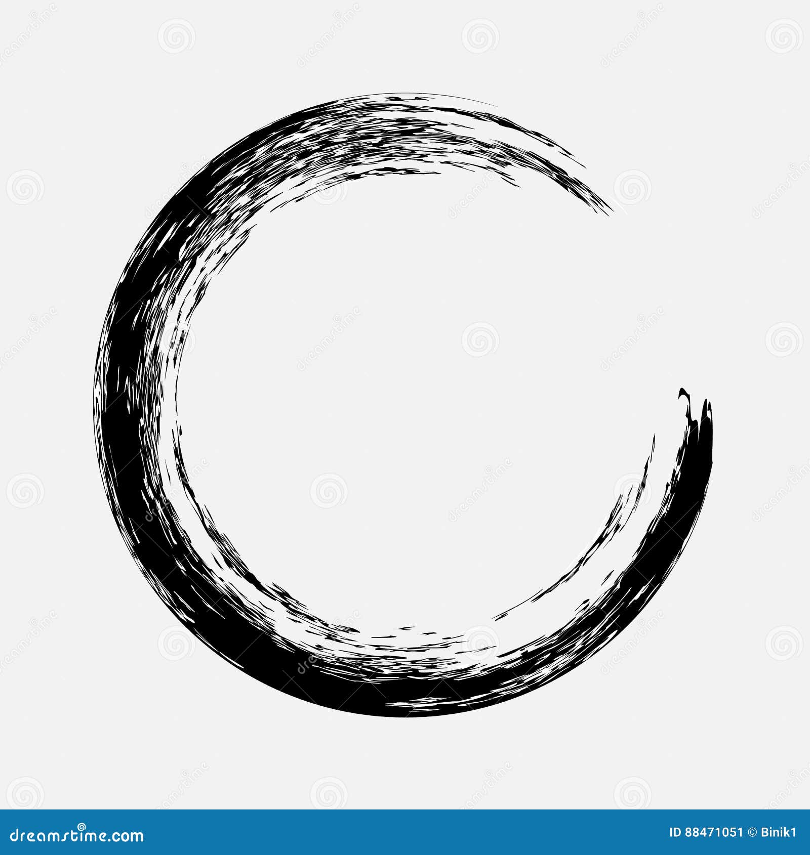 Grunge Brush Wave Nk Curved Line . Vector Element Stock Vector ...